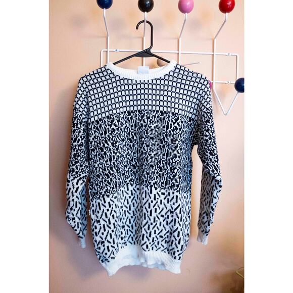 Garan | Sweaters | Vintage Garan By Marita Sweater Black White 8s ...